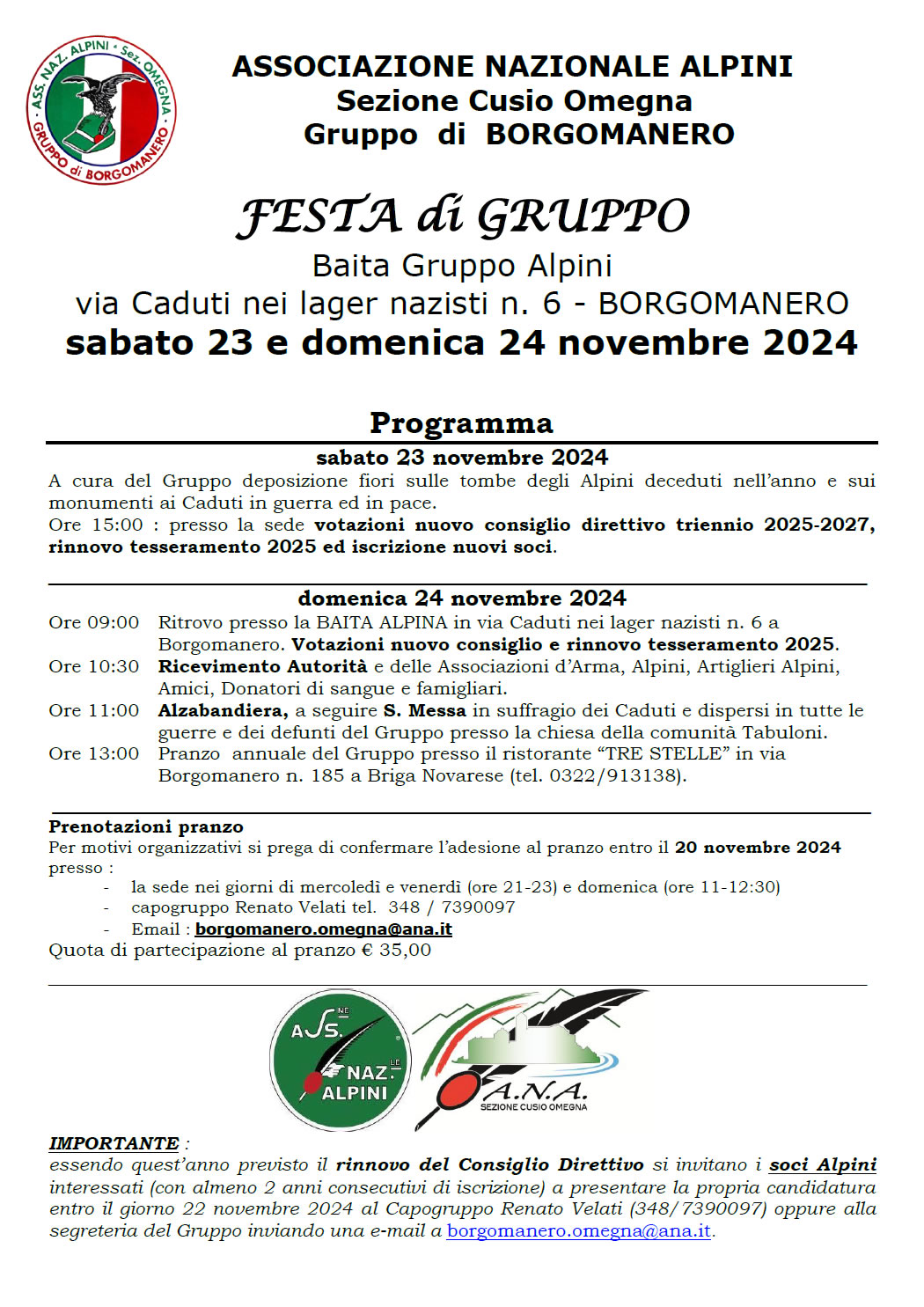 Borgomanero Festa di Gruppo